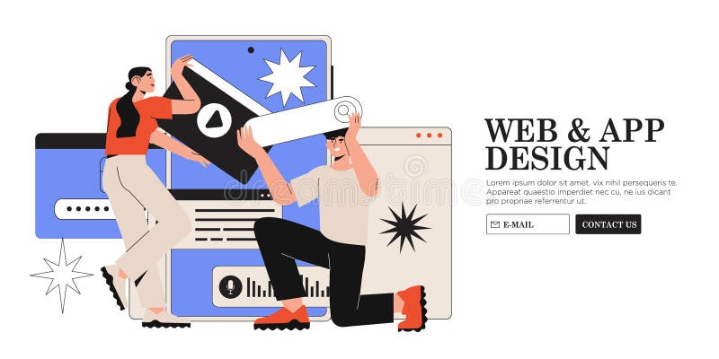 Designers Working on Ui Ux Design or Mobile Application. Studio or ...