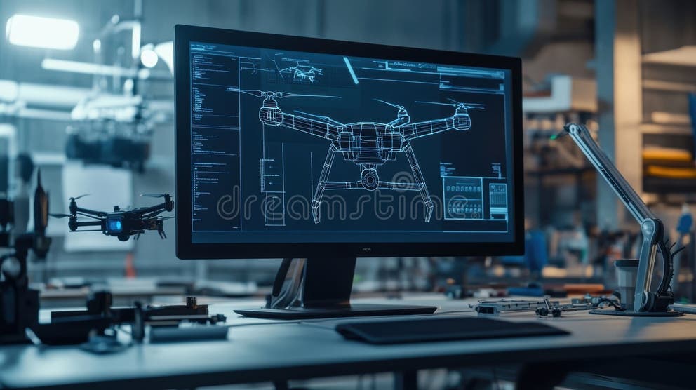 Designing Advanced Drones in High Tech Laboratory Stock Photo - Image of development, high ...