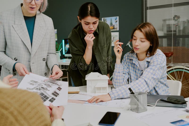 Designing Architectural Models for a New Urban Project Stock Image ...