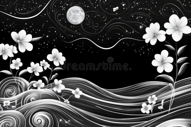 Designing an Attractive Background for a Line Art Illustration Stock ...