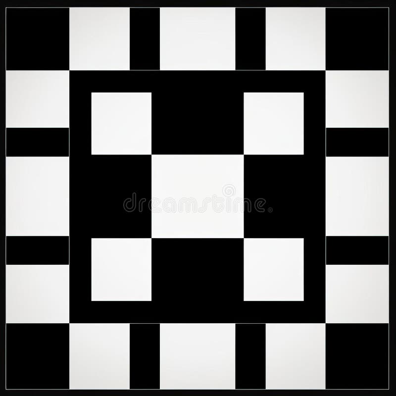 Designing a Checkerboard Pattern on a 4x4 Grid Template Stock ...