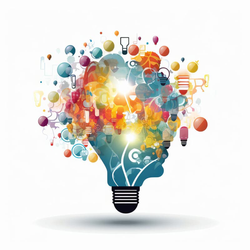 Designing Creative Thinking Concepts on a White Background Stock ...