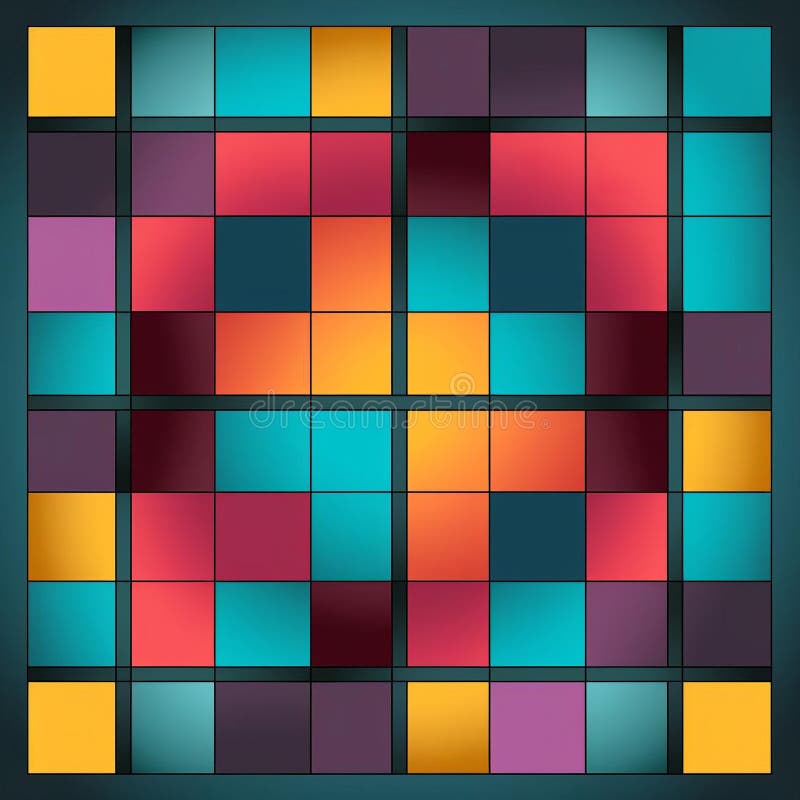 Designing a Damask Pattern with Alternating Color Grid Squares Stock ...