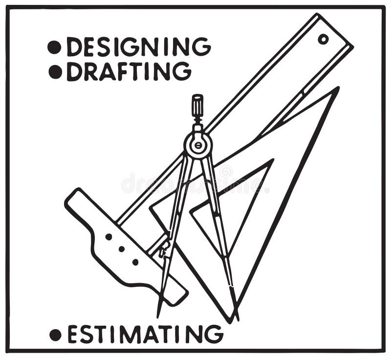 Designing Drafting stock vector. Illustration of americana - 141933793