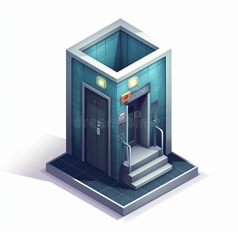 Isometric Elevator Stock Illustrations – 889 Isometric Elevator Stock ...