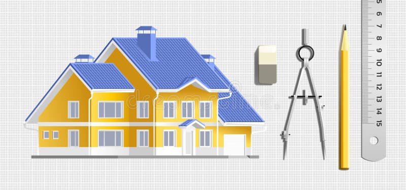 Designing a House stock vector. Illustration of intelligent - 139177388
