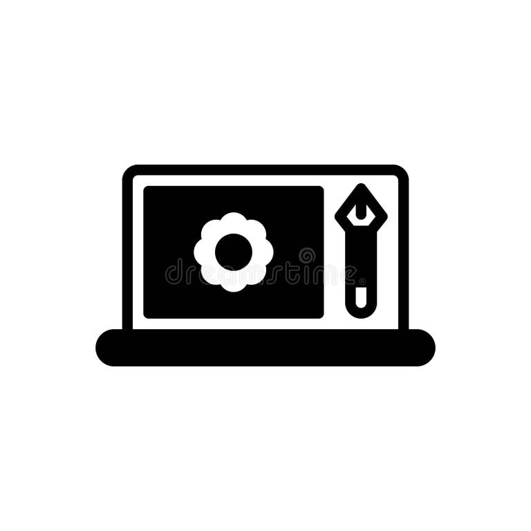 Black Solid Icon for Designing, Graphic and Webdesign Stock ...