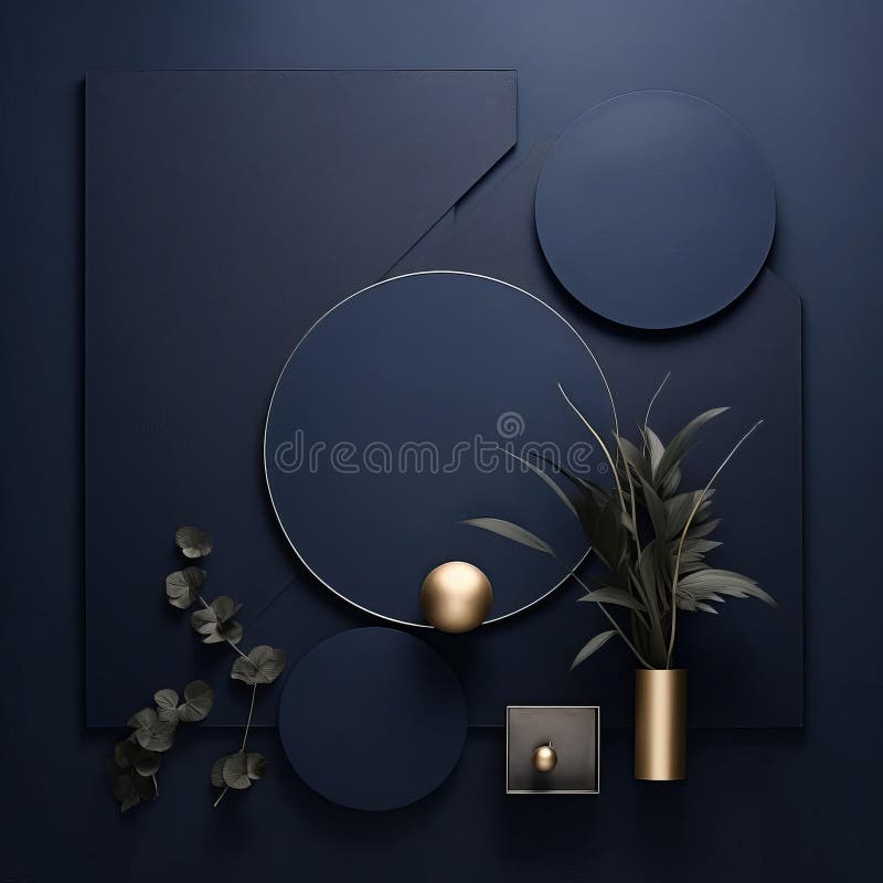 Designing a Minimalist Midnight Blue Background with Tones Stock ...