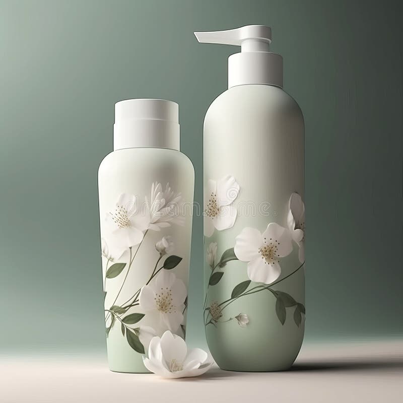 Designing a Minimalistic Lotion with a Spring Theme Stock Image - Image ...
