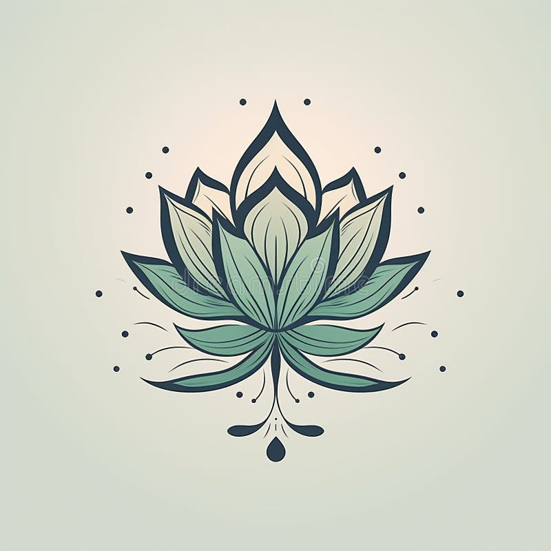 Designing a Minimalistic Lotus Flower with a Spring Theme Stock Image ...