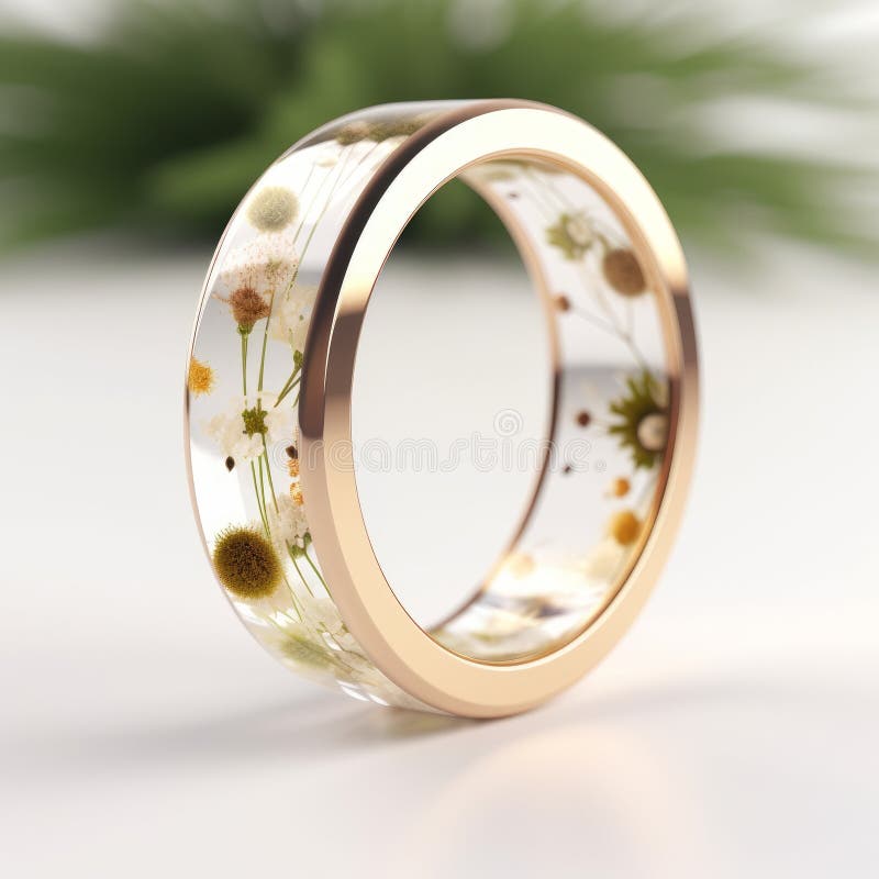 Designing a Minimalistic Ring with a Spring Theme Stock Illustration ...