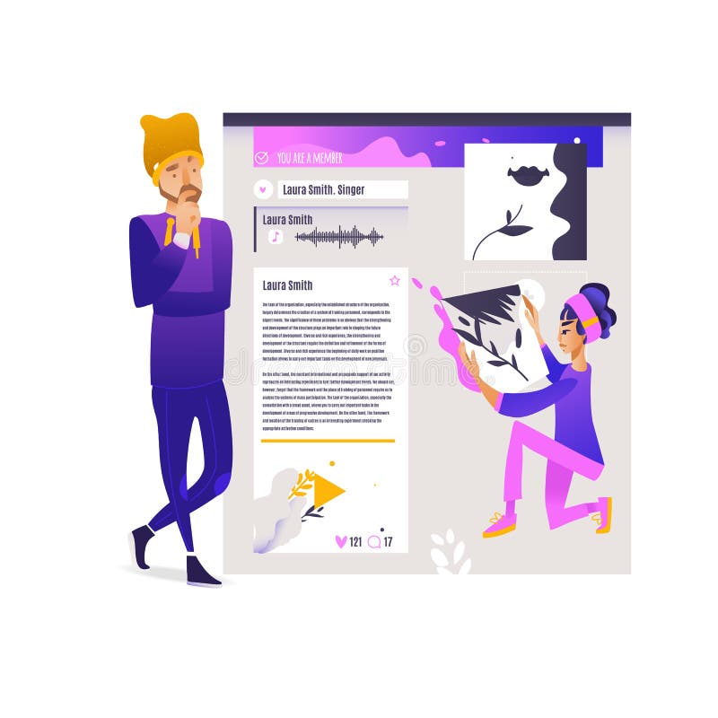 Designing Mobile Application Concept with Characters Adding Information ...