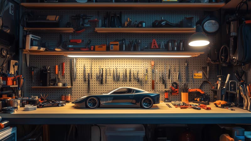 Designing a Model Car in a Well-organized Workshop Filled with ...