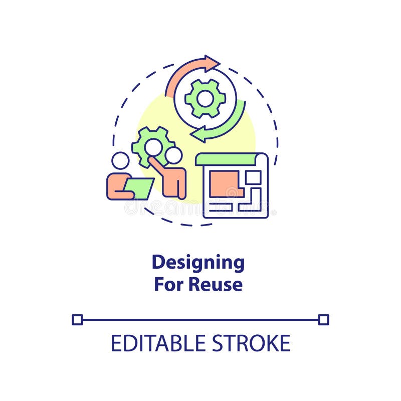 Designing for Reuse Concept Icon Stock Vector - Illustration of icon ... Designing for Reuse Concept Icon Stock Vector - Illustration of icon ...