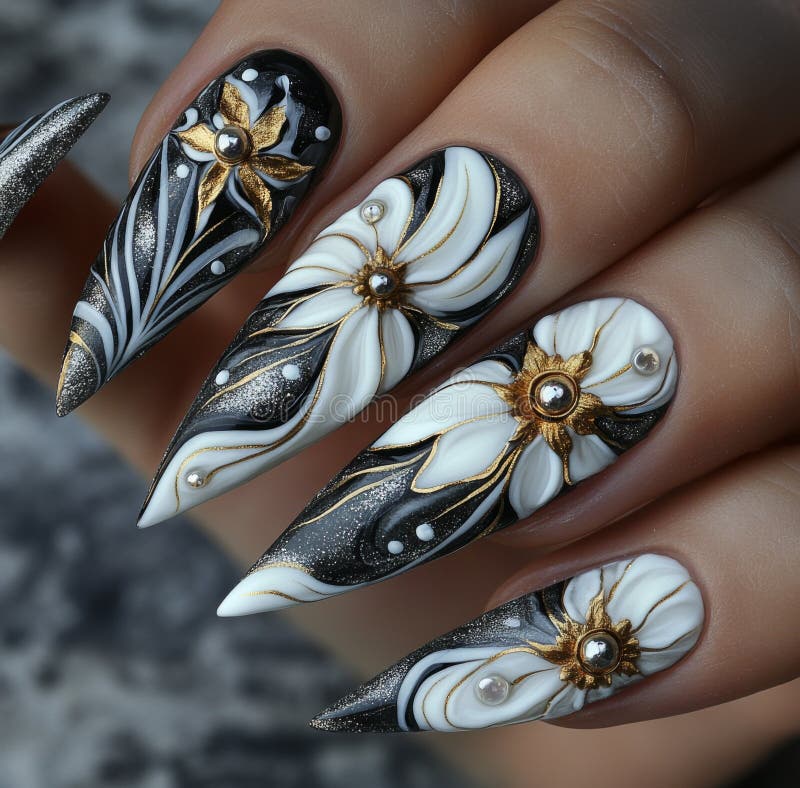 Designing Shiny See-through Nails Featuring Intricate Watercolor ...