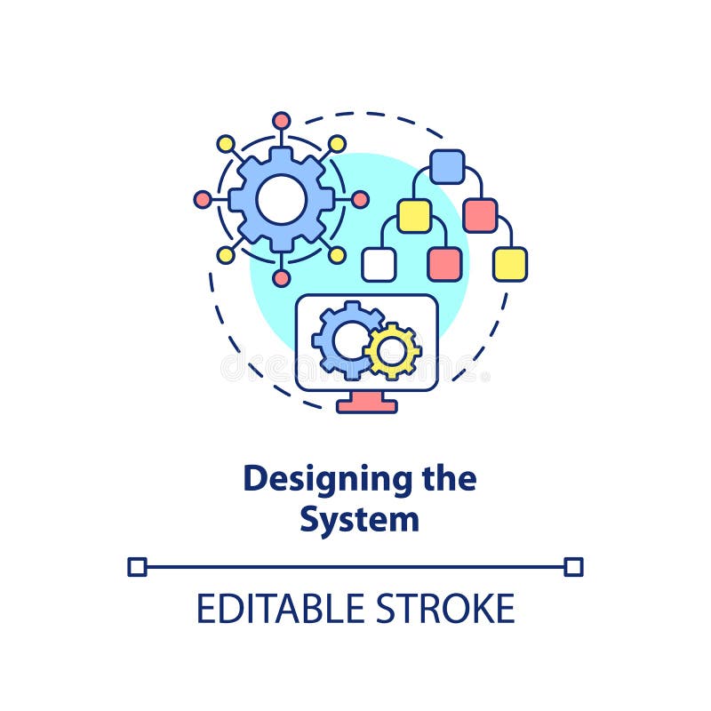 Designing System Concept Icon Stock Vector - Illustration of industry ...