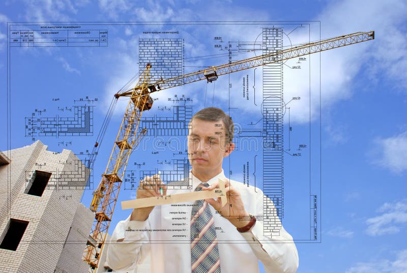 Designing Technology in Construction Stock Photo - Image of crane ...