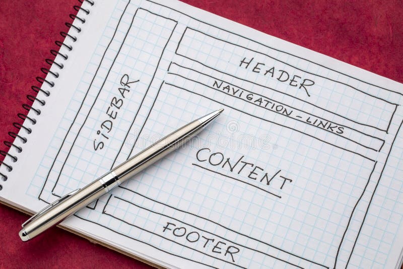 Designing website layout stock image. Image of paper - 133030631