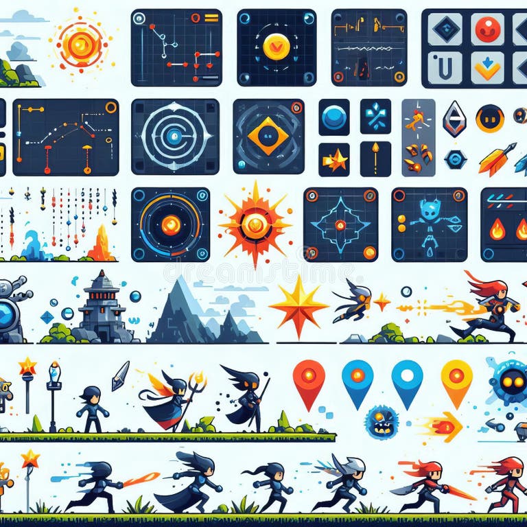 Designs Animations for Video Games Including Character Movement Stock ...