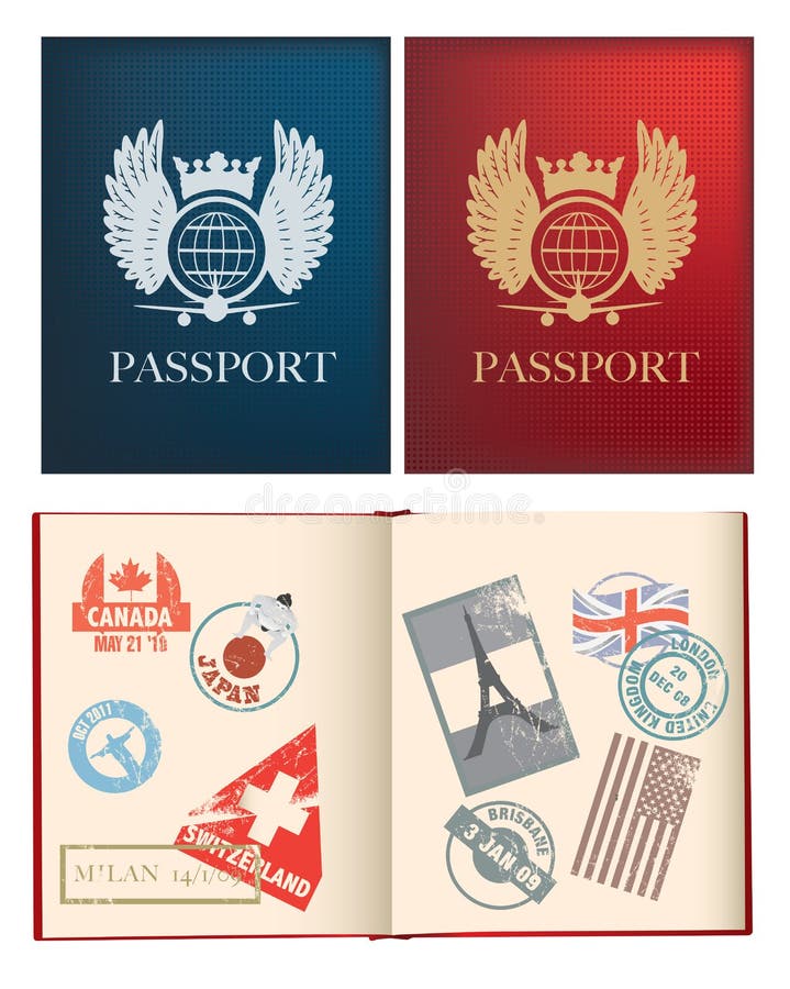 Designs for a General Passport Stock Vector - Illustration of passport ...
