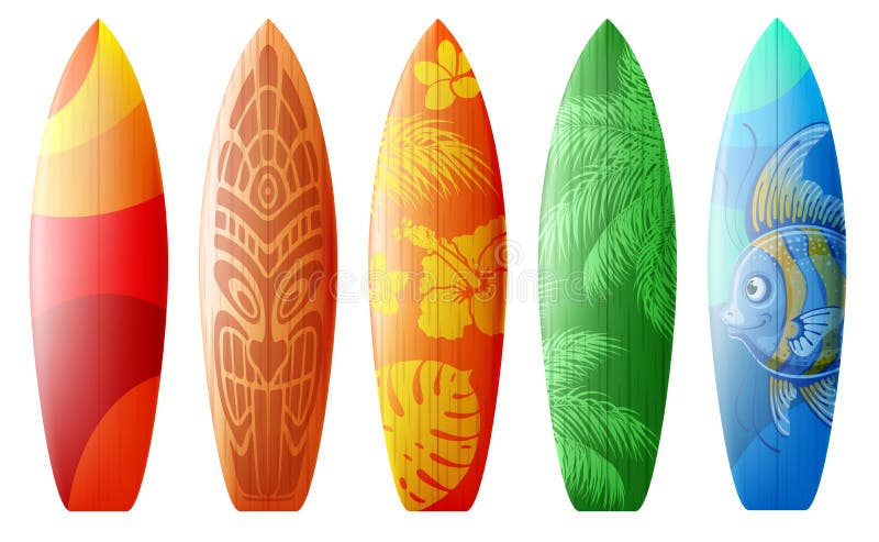 Surfboard Designs Colorful Stock Illustrations – 543 Surfboard Designs ...