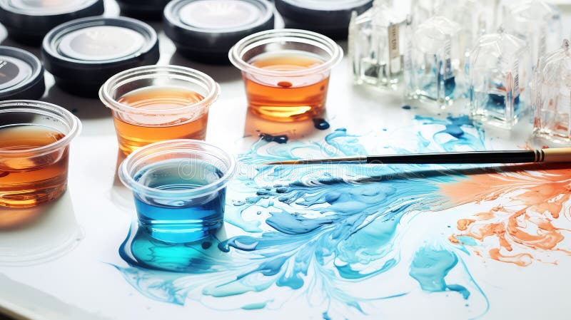 Designs water ink stock illustration. Illustration of technique - 374255531