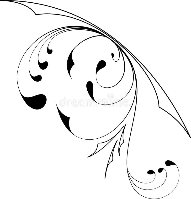 Abstract scroll pattern stock vector. Illustration of gothic - 31679125