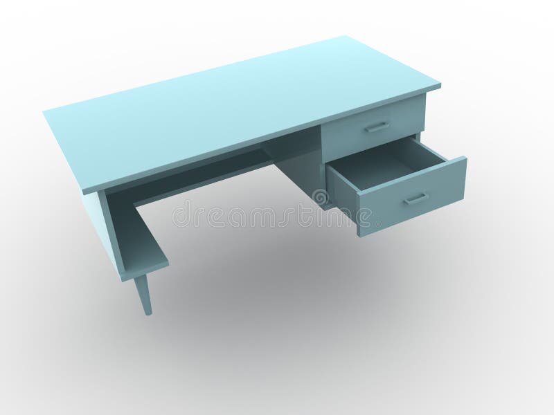 Modern Interior Design Desk Freehand Drawing. Stock Illustration ...