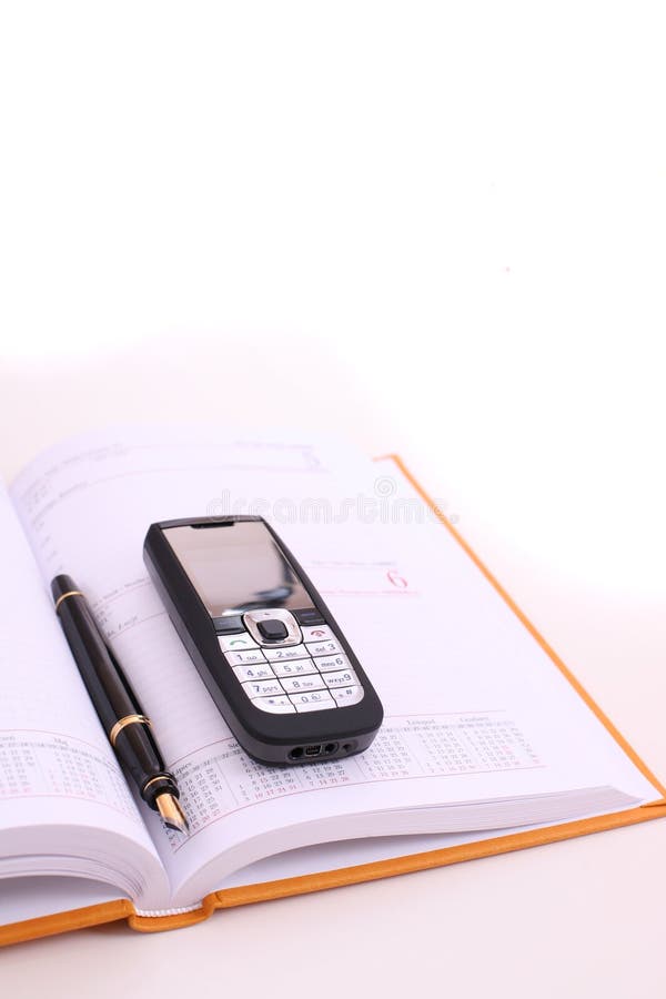 On the desk stock image. Image of cellphone, business - 4207809