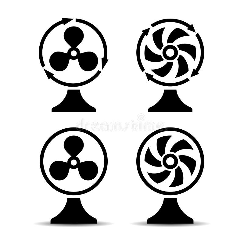 Desk Air Blower Vector Icon Stock Vector - Illustration of electrical ...