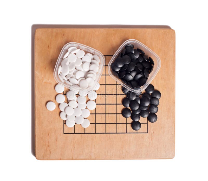 Desk for Board Game Go. Top View Stock Image - Image of isolate, bones ...