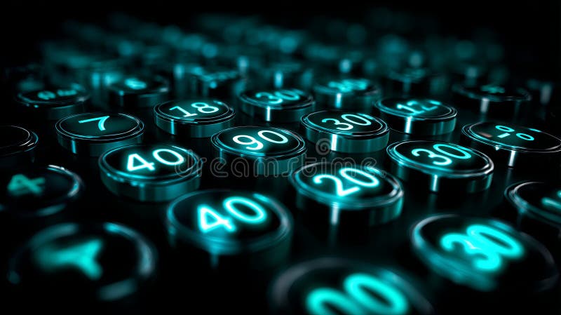 Desk Calculator Displays Bright Digits in a Modern Technology Setting ...