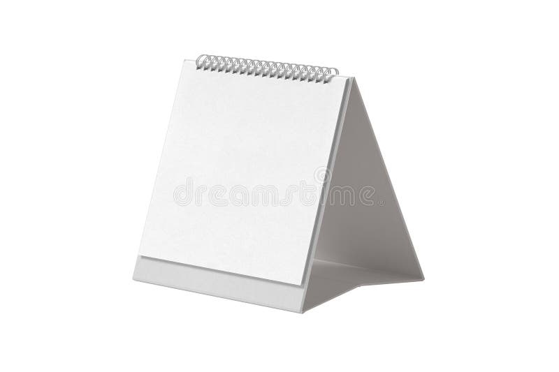 Desk Calendar, Isolated on White, File Includes a Excellent Clipping ...