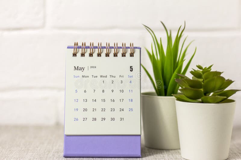 Desk Calendar for May 2022. Desktop Planning Calendar. Stock Image ...