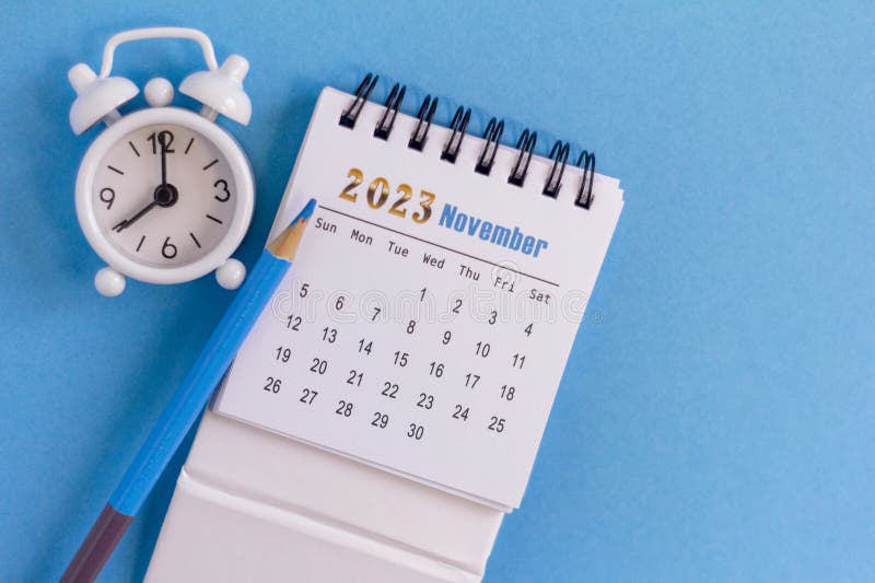 Desk Calendar for November 2023 Years on the Table. Stock Photo - Image ...