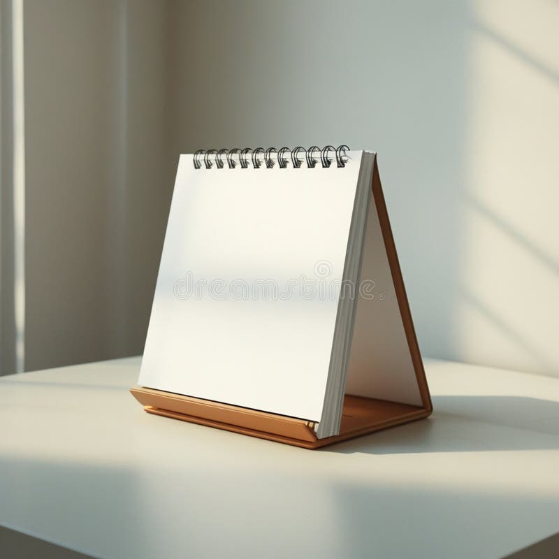 Desk Calendar with Spiral Mockup. Realistic 3d Vector Set of Vertical ...