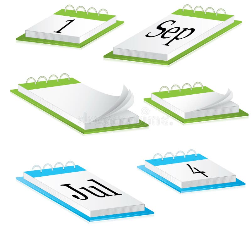 Desk Calendar. Vector Illustration Stock Vector - Illustration of icon ...