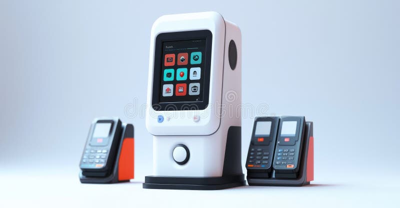 An on-desk Cash Register System or Point-of-sale System Stock Photo ...