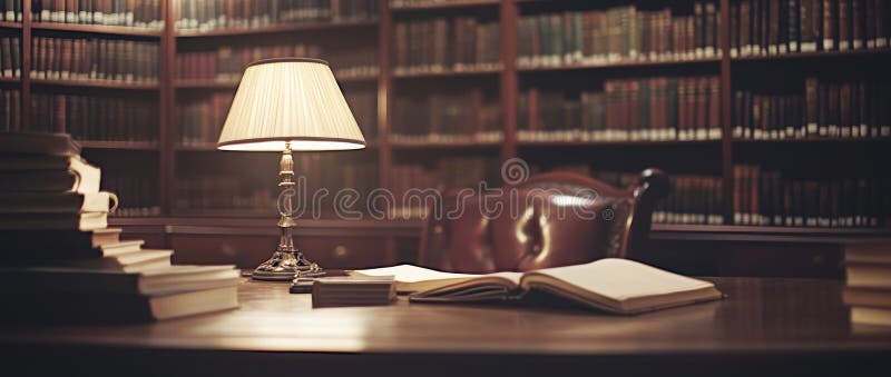 A Desk, Chair, Bookshelf, and Lamp are Provided in this Calm and Quiet ...