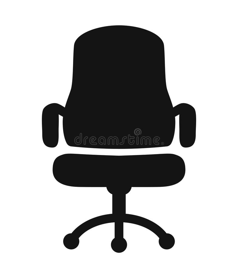 Desk Chair Office Chair Icon Stock Vector - Illustration of desk ...