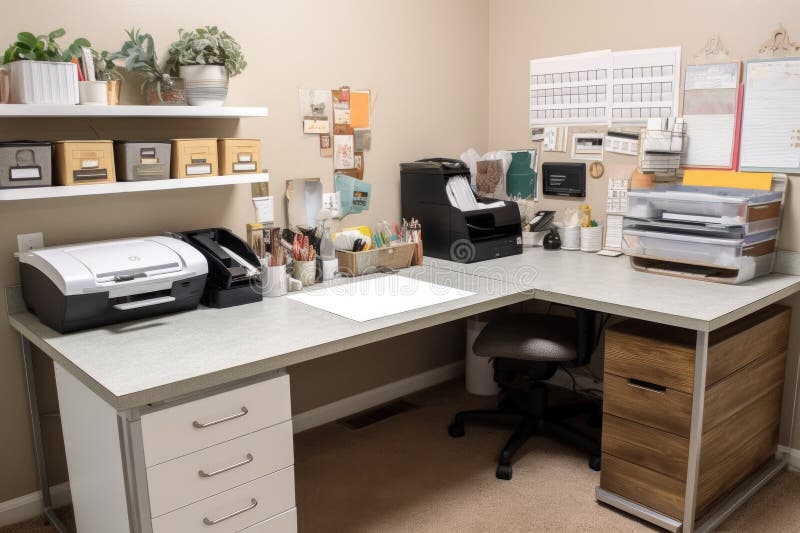 A Clean and Organized Office, with Everything in Its Place Stock ...