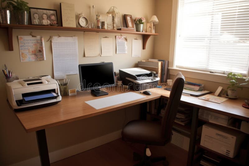 Desk, with Clean and Organized Work Space, for Efficient and Productive ...
