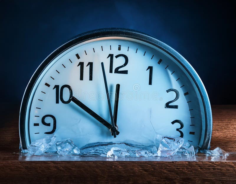 A Desk Clock Frozen at Midnight Symbolizing Long Hours and Workplace ...
