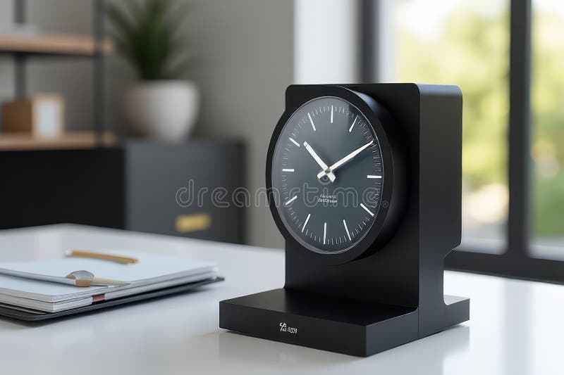 Desk Clock and Stopwatch Combination Stock Illustration - Illustration ...