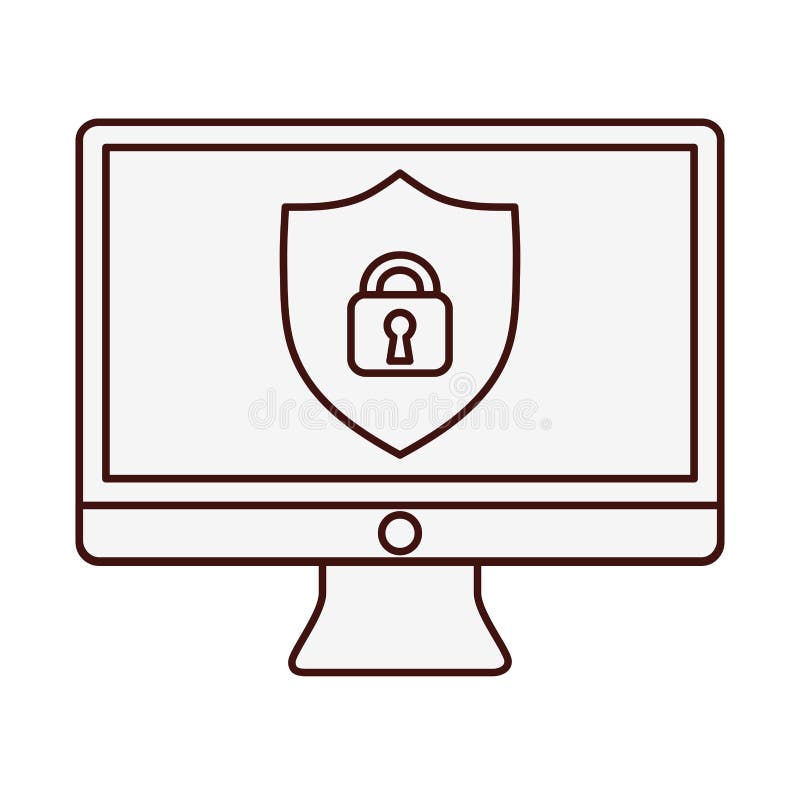 Desk computer icon image stock vector. Illustration of office - 82385212