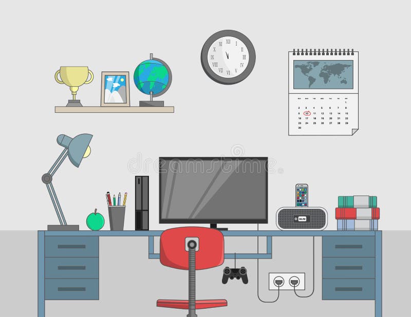 Mdf Room Network Computer Clipart