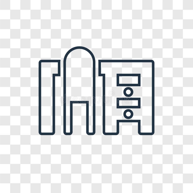 Desk Concept Vector Linear Icon Isolated On Transparent Background ...