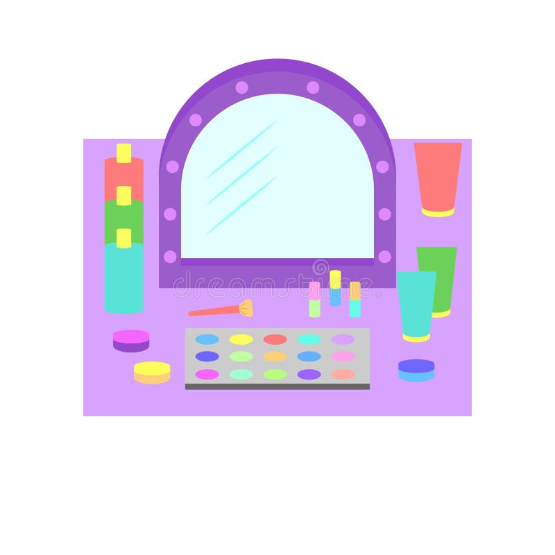 Makeup Desk Top View Stock Illustrations – 43 Makeup Desk Top View ...