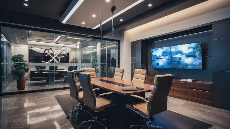 Desk executive office stock illustration. Illustration of edge - 336033169