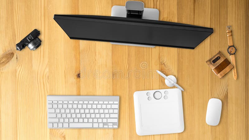 Desk of freelancer. stock image. Image of creative, internet - 76276121